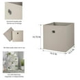 Mainstays Collapsible Fabric Storage Bin, Grey Pumice Organizer Bin ...