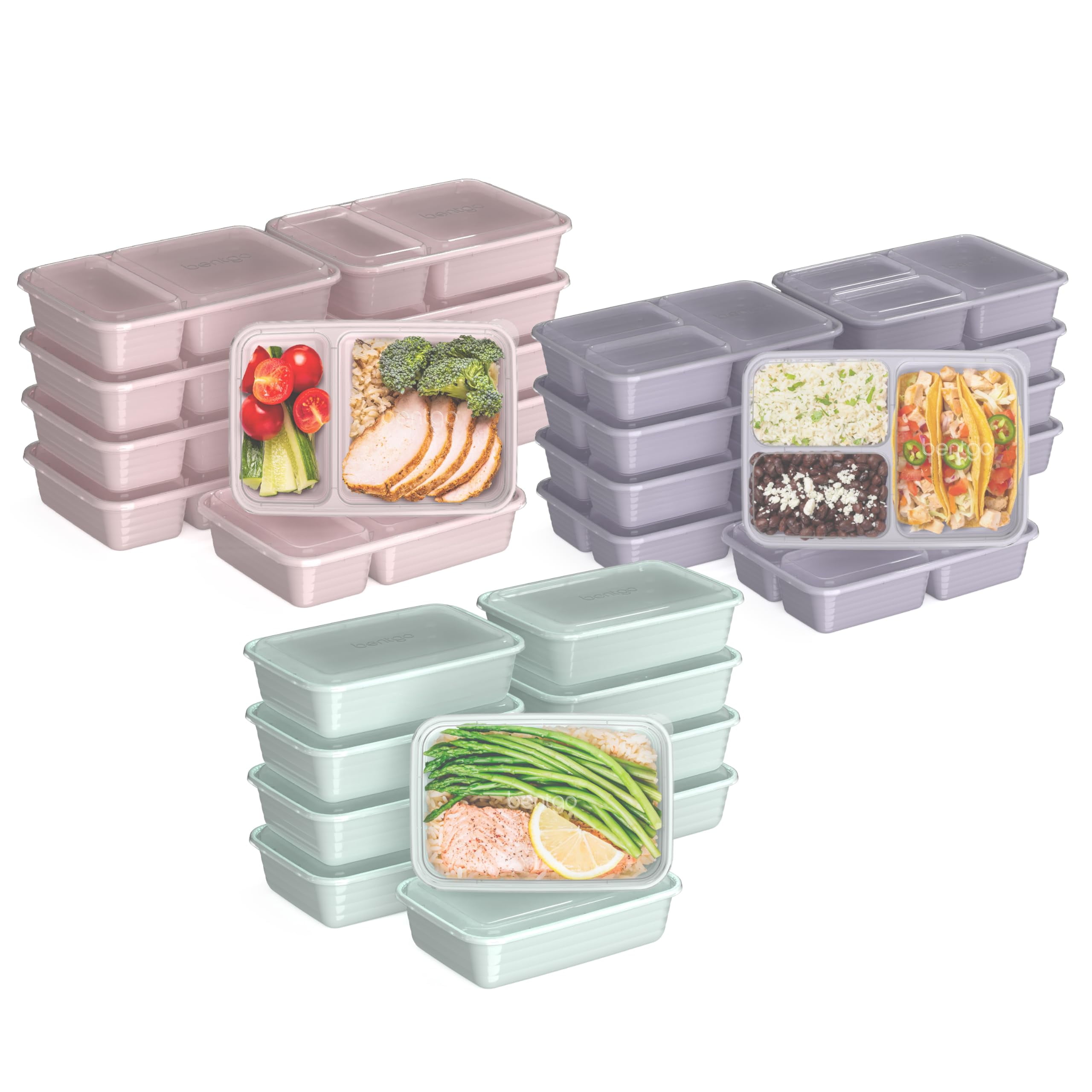 Bentgo Prep 60-Piece Meal Prep Kit - Reusable Food Containers 1 ...
