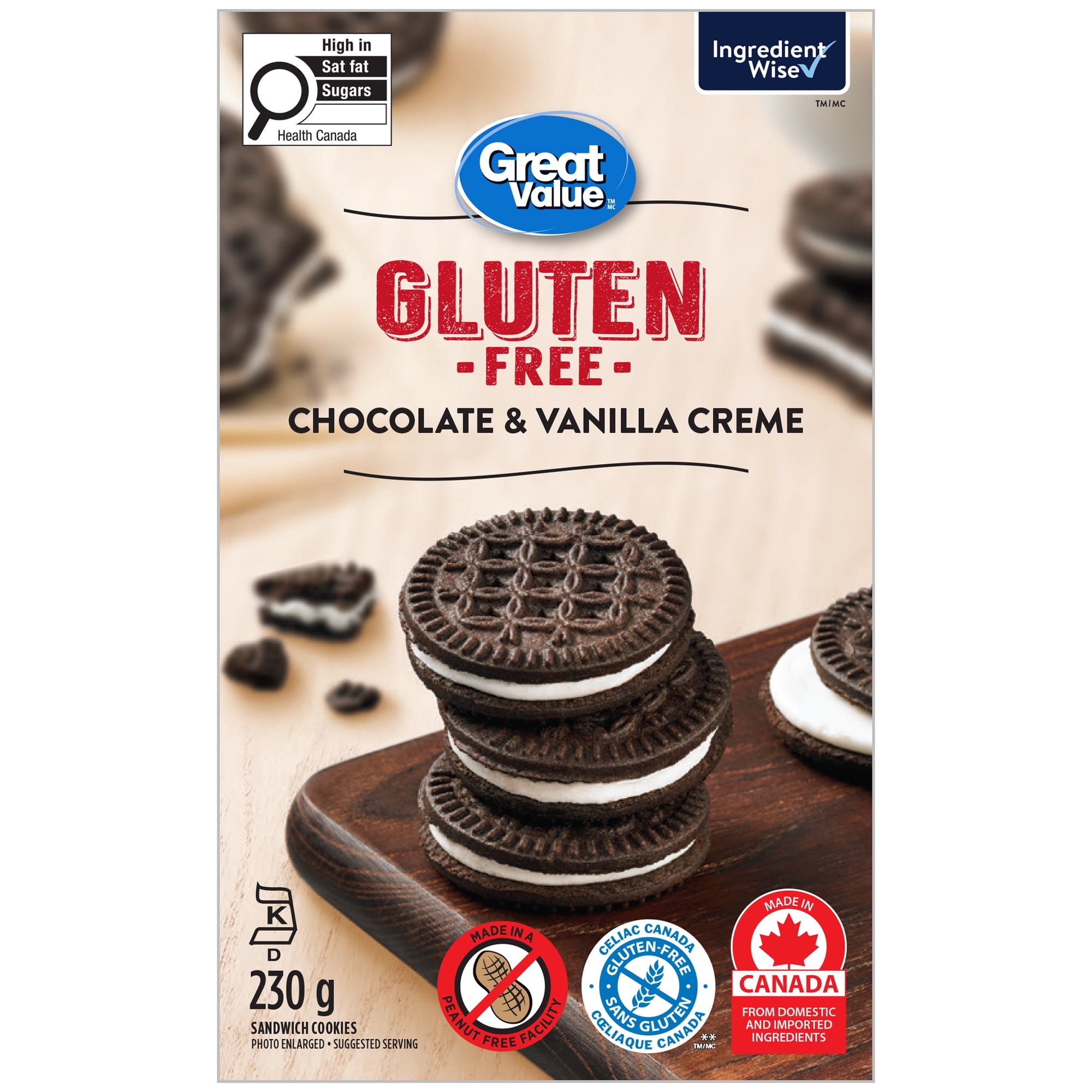 Click here for Great Value Gluten Free Chocolate & Vanilla Creme... prices