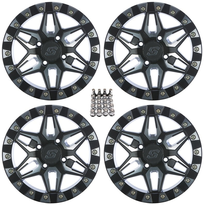 Sedona Split 6 Beadlock ATV Wheels Machined 14x7/14x10 Can-Am Commander ...