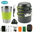 IMAGE 12 Piece Stainless Steel Camping Mess Kit - Walmart.com