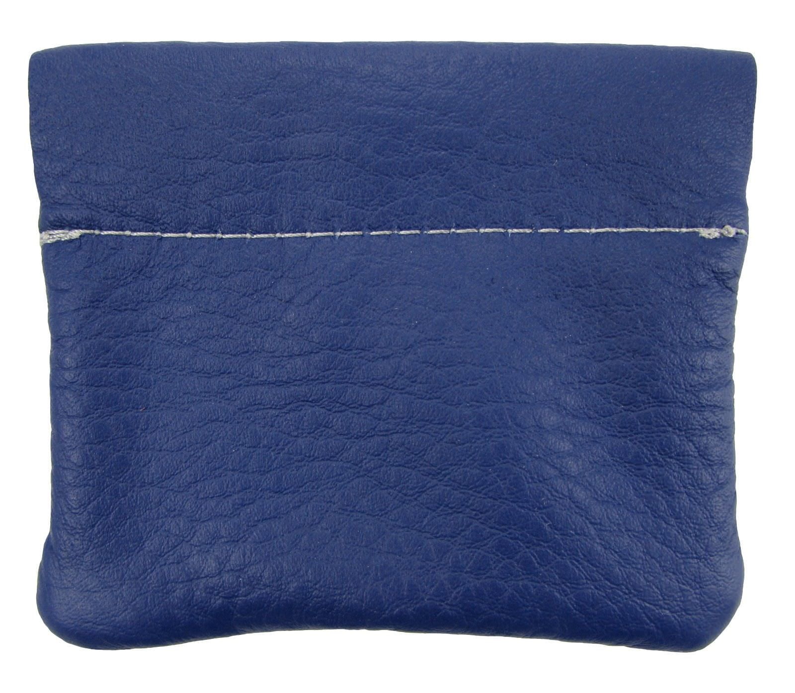 Leather Squeeze Coin Pouch USA Made, Violet Blue - Walmart.com