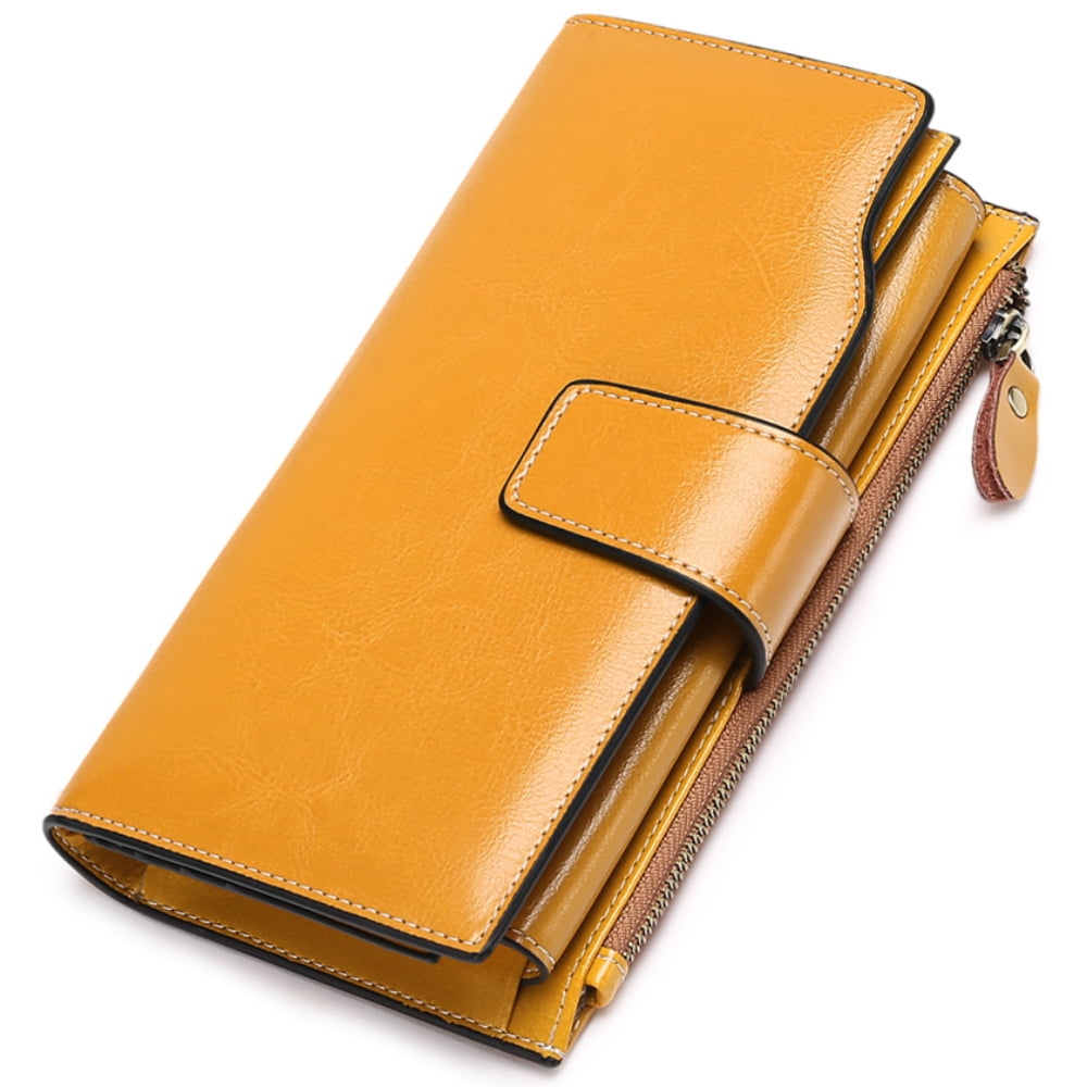 SENDEFN Women Leather Wallets RFID Blocking Clutch Card Holder Ladies ...