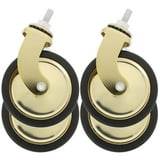 Uonlytech 4Pcs Round Caster Wheels for with Rotatable and Silent ...
