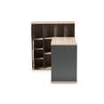 Baxton Studio Pandora Modern and Contemporary Dark Grey and Light Brown ...