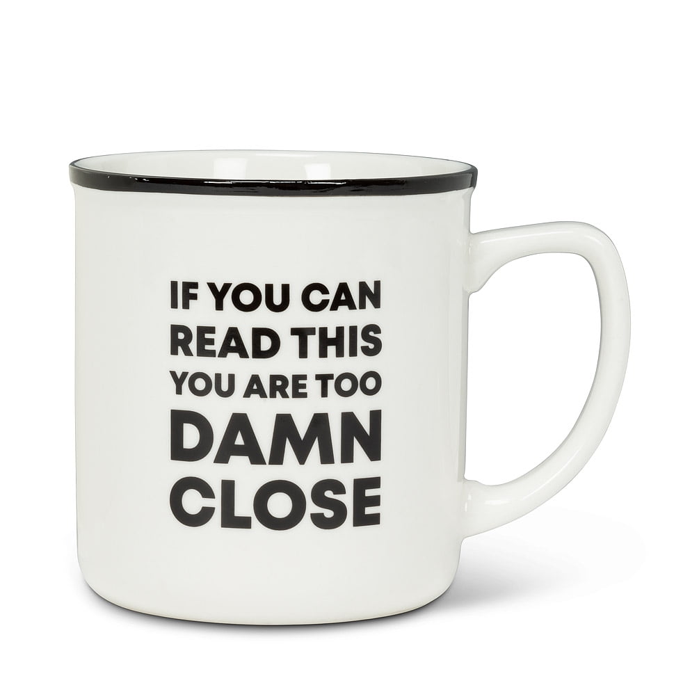 Set of 6 Too Damn Close Text Mug - Walmart.com