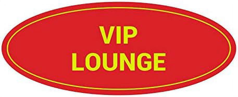oval vip lounge sign (red/yellow) - large - Walmart.com