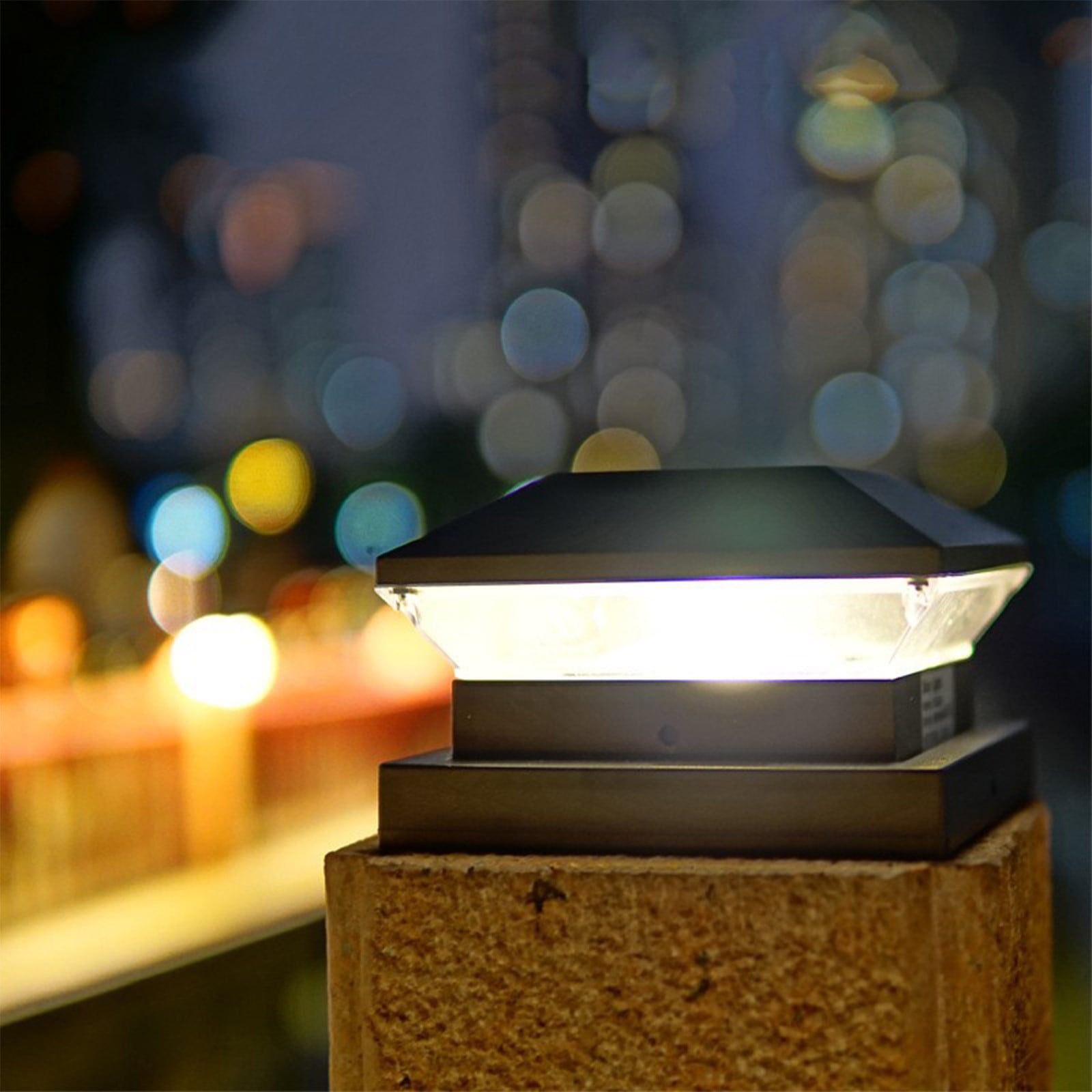 Fiudx Luces Solares de Columna, Luces Decorativas de Pared con Carga ...
