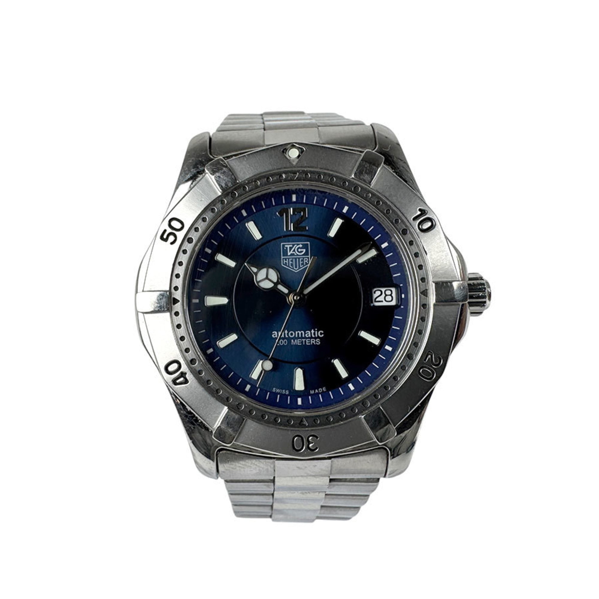 Pre-Owned TAG HEUER Watch 2000 Series Stainless Steel Silver x Navy Men's WK2117-1... (Good ...