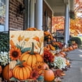 Fall Pumpkin Garden Flag 12x18 Inch Double Sided Thanksgiving Leaves ...