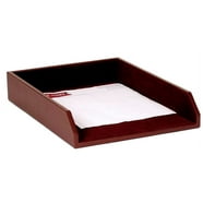 Black Bonded Leather Double Letter Trays - Walmart.com