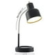 Mainstays LED Desk Lamp with Catch-All Base & AC Outlet, Matte Black ...
