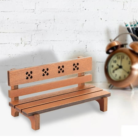 Toy Mini Wooden Bench,Miniature Dollhouse Kid Toy Miniature Wooden ...
