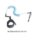 Snmubt Blue Surfboard Leash, TPU Elastic Coiled Rope with Ankle Strap ...