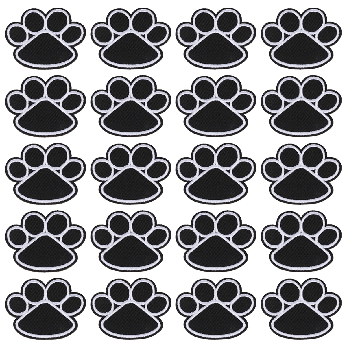 Click here for Kakowely 20pcs Dog Paw Puppy Black Paw Iron On Emb... prices