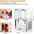 Garvee Commercial Drink Dispenser, 18L / 4.75 Gal 2 Tanks Lemonade ...