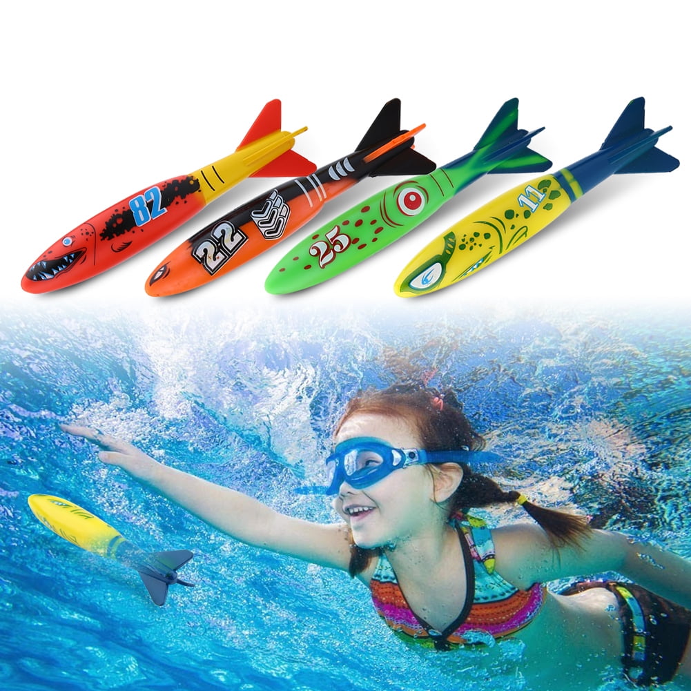WALFRONT 4pcs Swimming Pool Toys Mine Shape Diving Toys Underwater Fun ...
