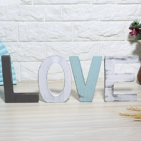 Wooden Words Sign Block Word Signs Rustic Style Freestanding Letters ...