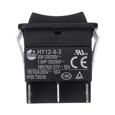 KEDU HY52 12A 4Pins HY12-9-3 6Pins Electric Pushbutton Switch 250V/125V ...