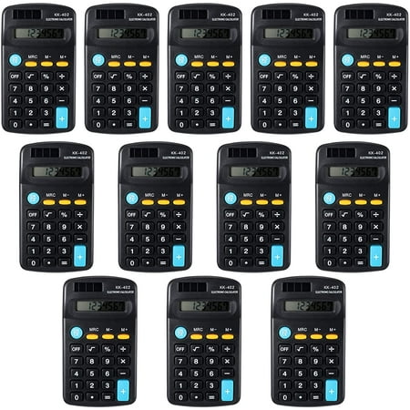 Pocket Size Mini Calculators Handheld Angled 8-Digit Display Calculator ...