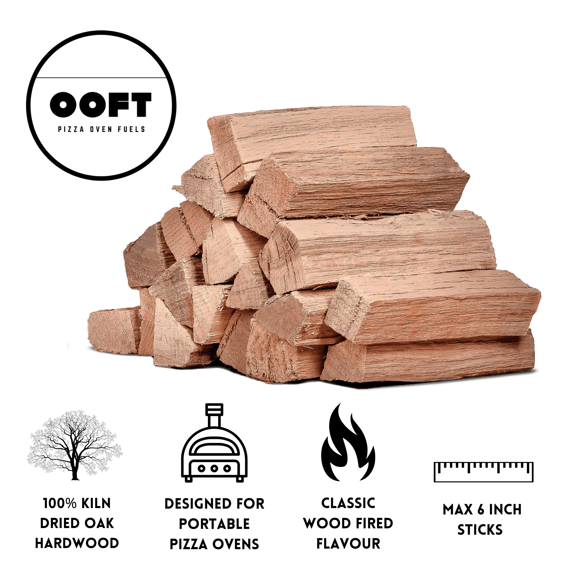 Buy OOFT 6 Inch Mini Pizza Oven Wood - 100% Kiln Dried Oak - Perfect ...