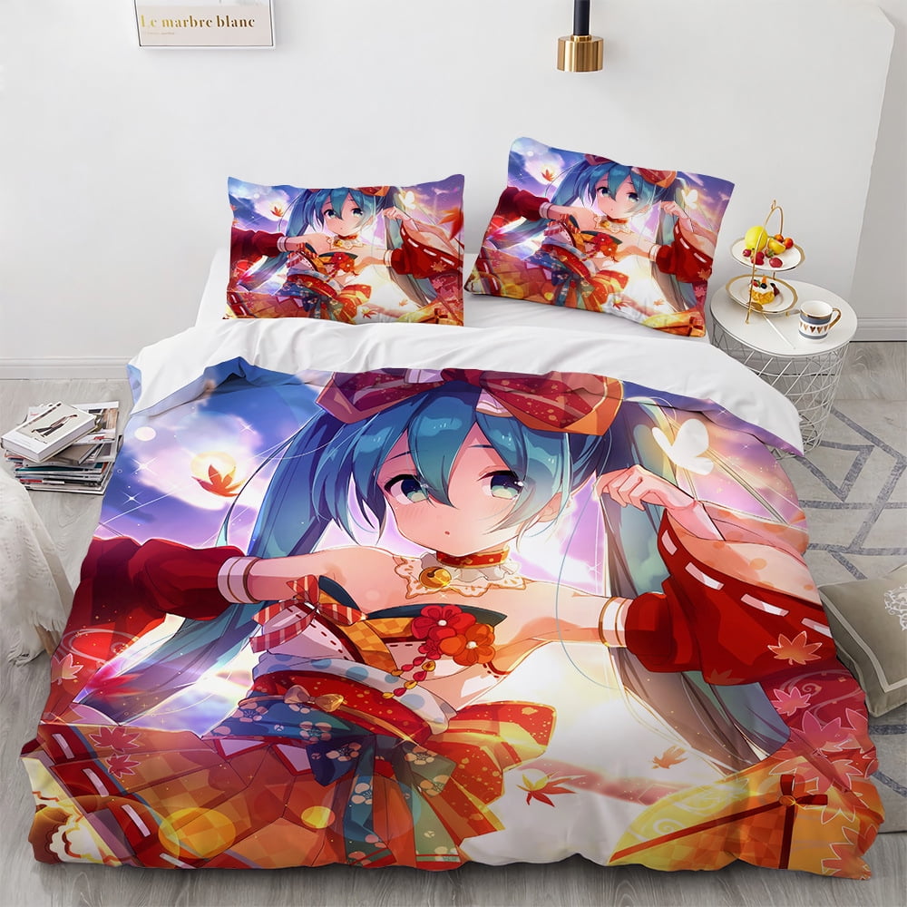 Hatsune Miku Print Bedding Sets, Anime Comforter Cover Virtual Anime ...