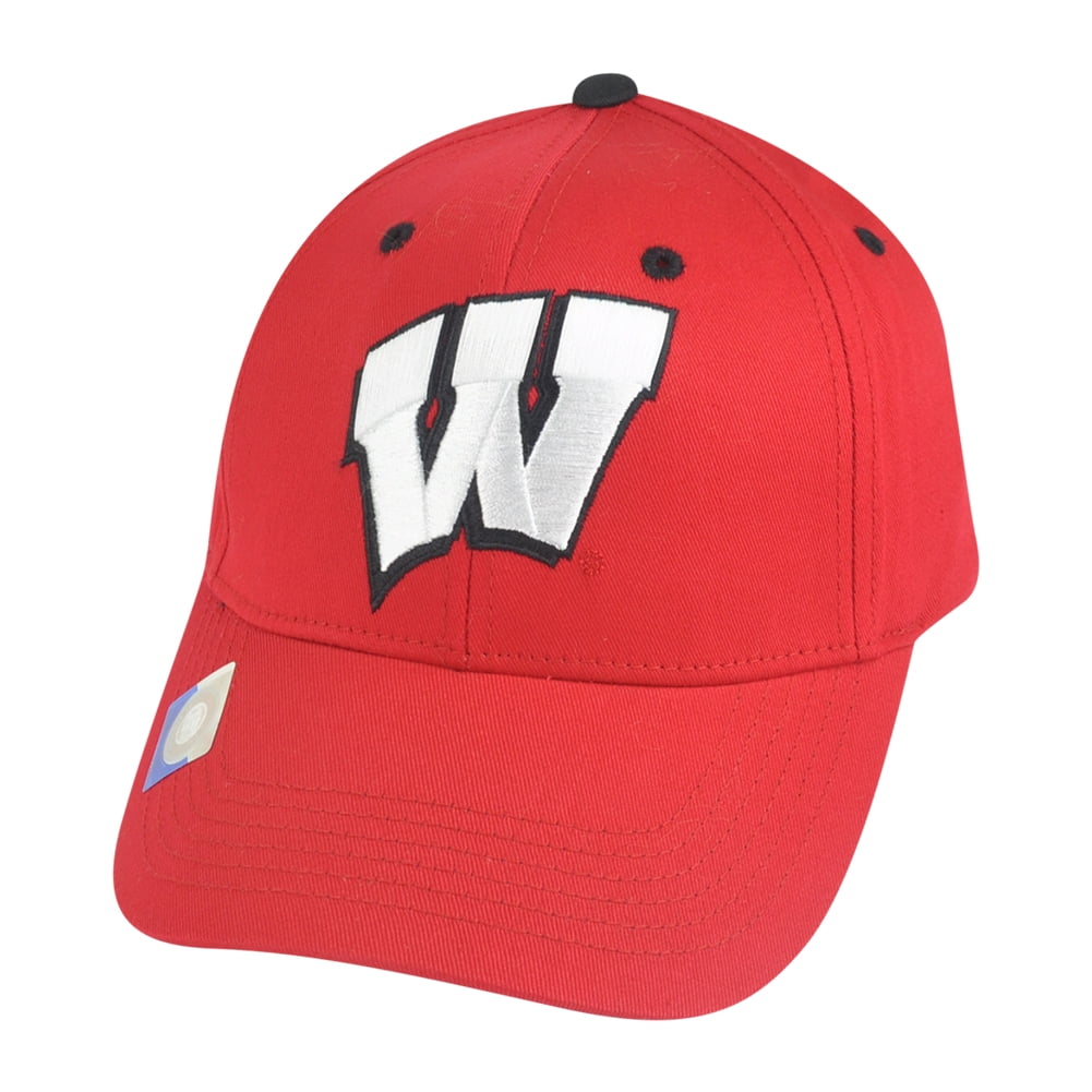 NCAA Wisconsin Badgers Fan Structured College Logo Strapback Hat Cap ...