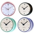 Silent Quartz Clocks Sucker Wall Clock Anti Fog Waterproof For Kitchen