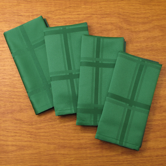 Lattice Woven Easy Care Microfiber Fabric Dinner Napkin, Set of 4 ...