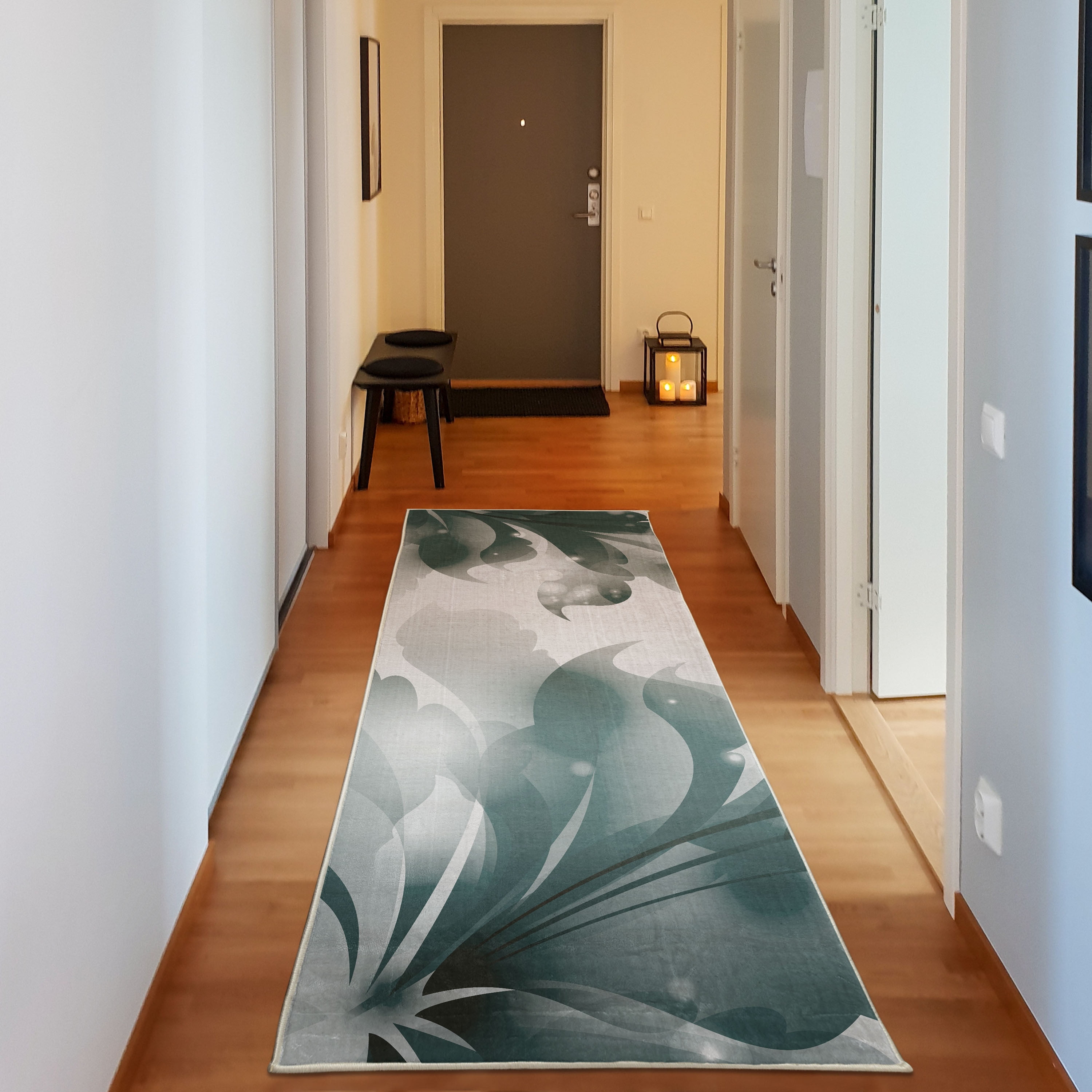 Abstract Decorative Rug, Color Gradient Effect Isolated Flower Petal ...