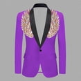 Glitter Sequin Wing Design Stage Performance Jacket for Men, Formal ...