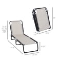 Foldable Chaise Lounge, 3-Position Reclining, Portable Beach Chair ...