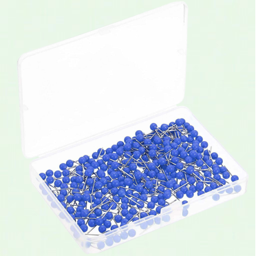 Uxcell Flag Map Push Pins Plastic Head Steel Point Pin Tacks, Black 60 ...