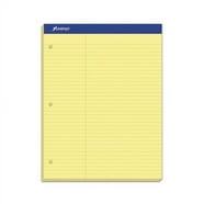 Ampad Double Sheets Pad, Law Rule, 8 1/2 x 11 3/4, Canary, 100 Sheets ...