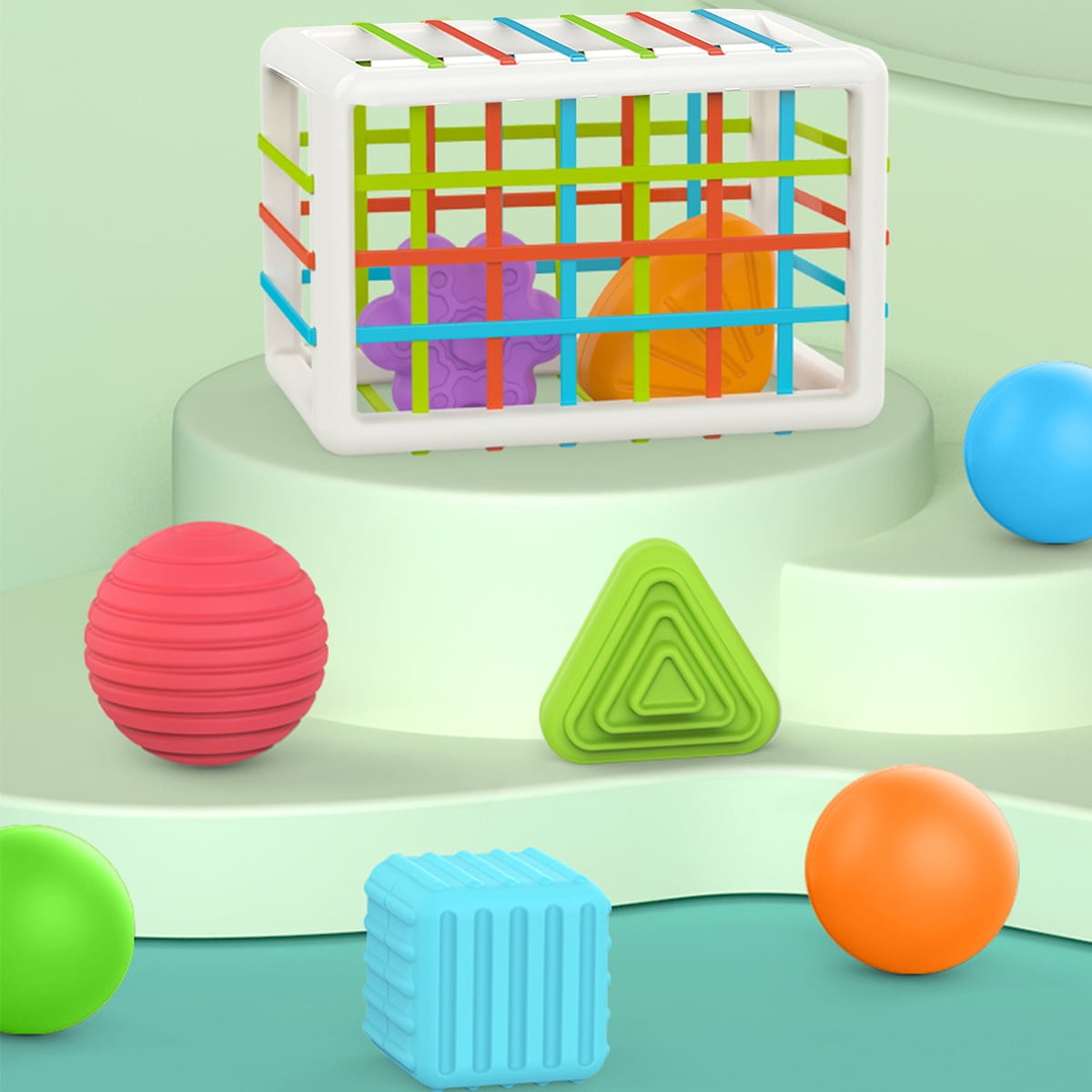 Buy MTFun Shape Sorting Baby Toy for Christmas Gift Sensory Shape ...