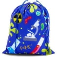 Drawstring Favor Bags for Kids Science Birthday Party (10 x 12 in, 12 ...