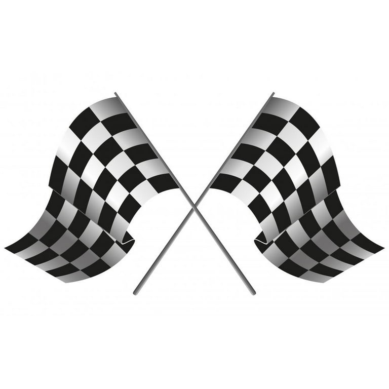 Checkered Flag Racing Wall Mural Decal Sticker Wallmonkeys Peel Stick Vinyl Graphic 24 in W x 15 in H Size 24 inchw x 15 inchh Medium