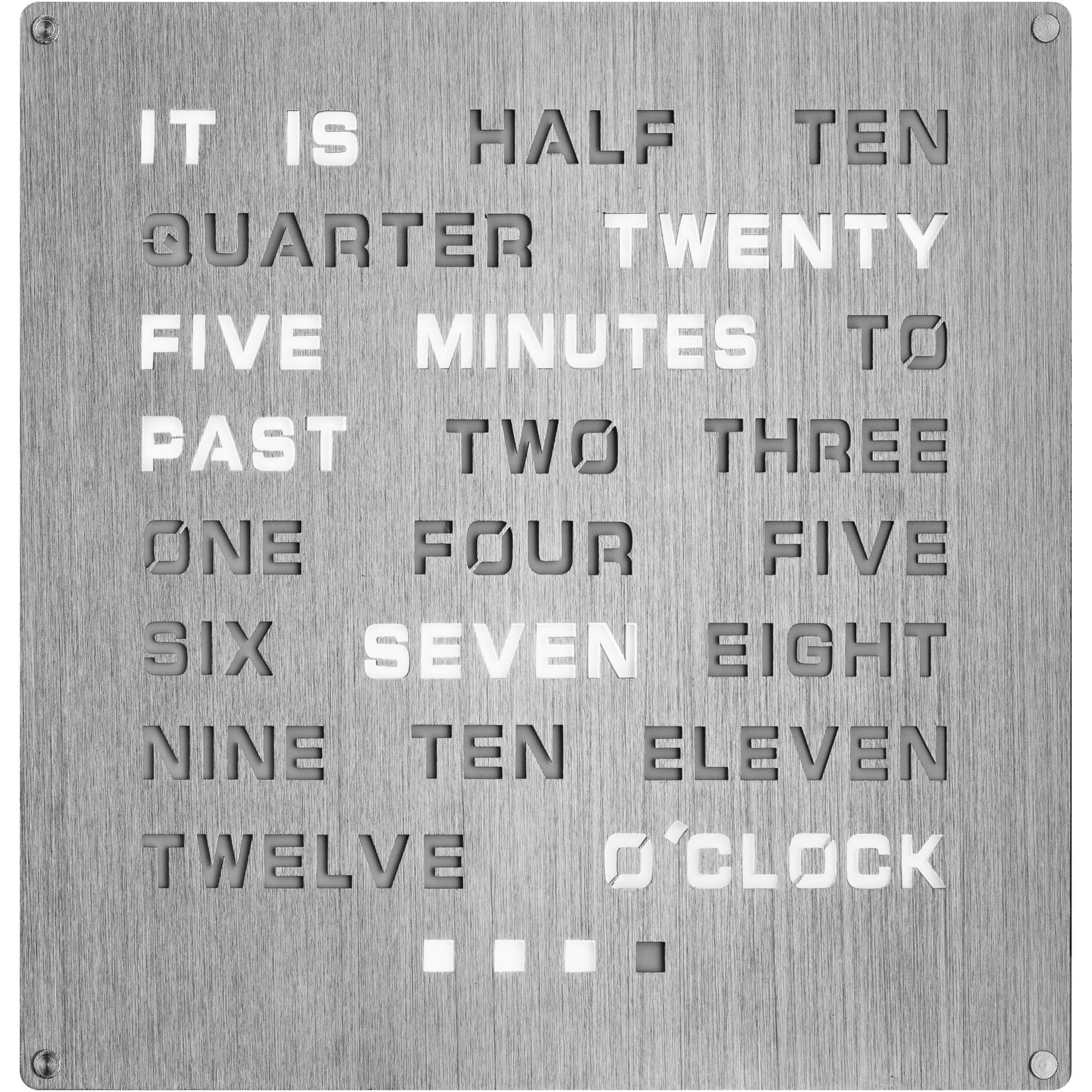 Click here for Tech Tools Light Up Aluminum Word Clock - Large 12... prices