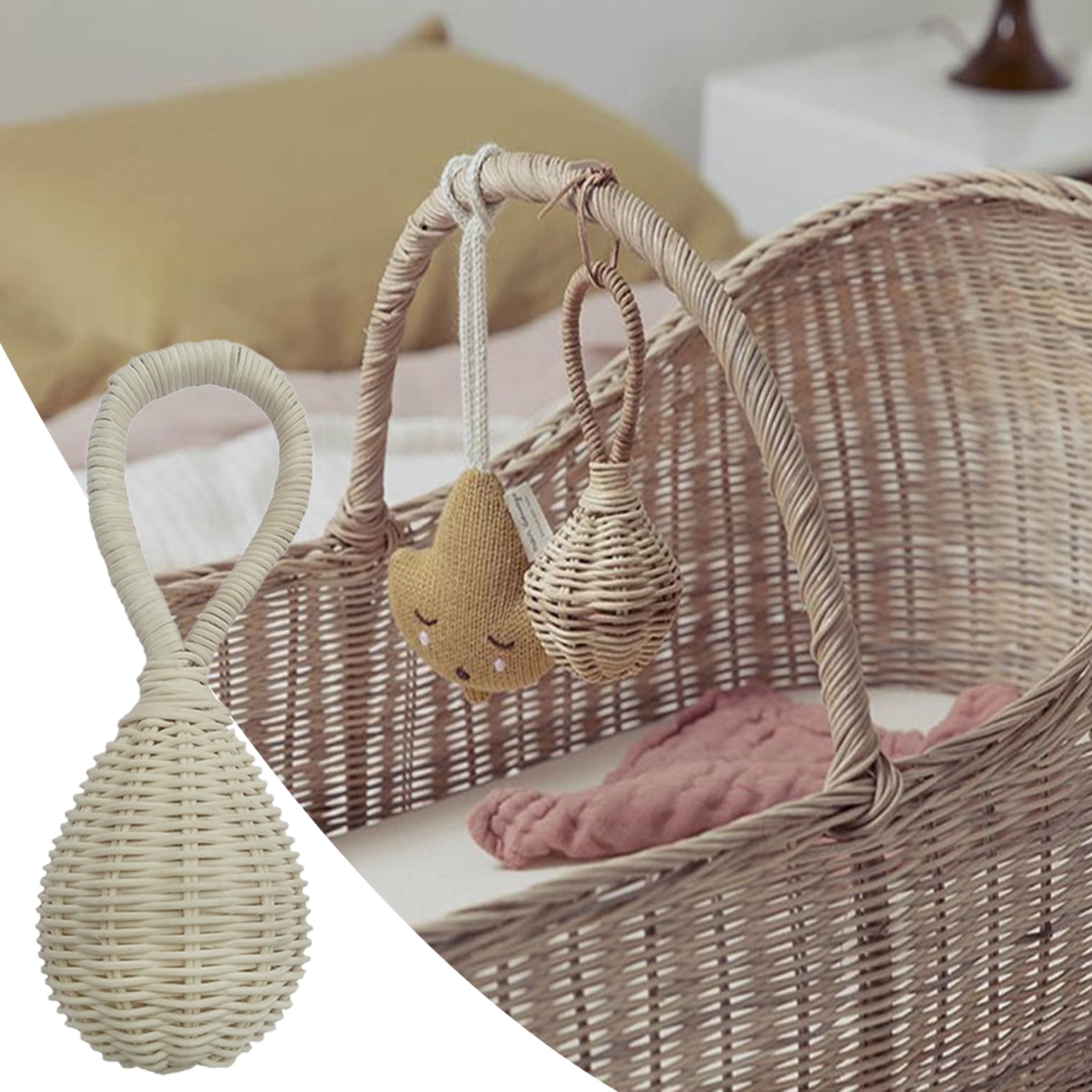 shenmeida Baby Lovely Handmade Hand Bell Infant Rattan Toys for Babies ...