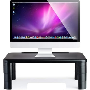 2-Pack Monitor Stand Riser with 3 Height Adjustable and Mesh Platform ...