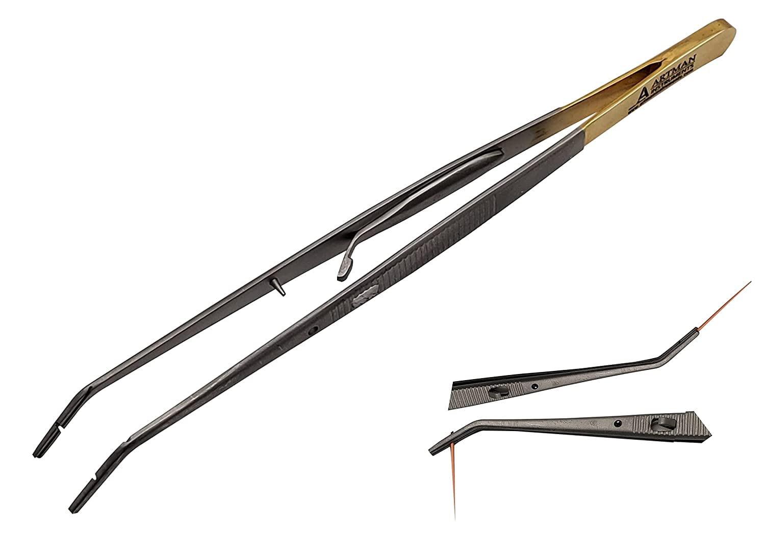 Endodontic Tweezer Paper Point Angled with Lock Tip Forceps ARTMAN ...