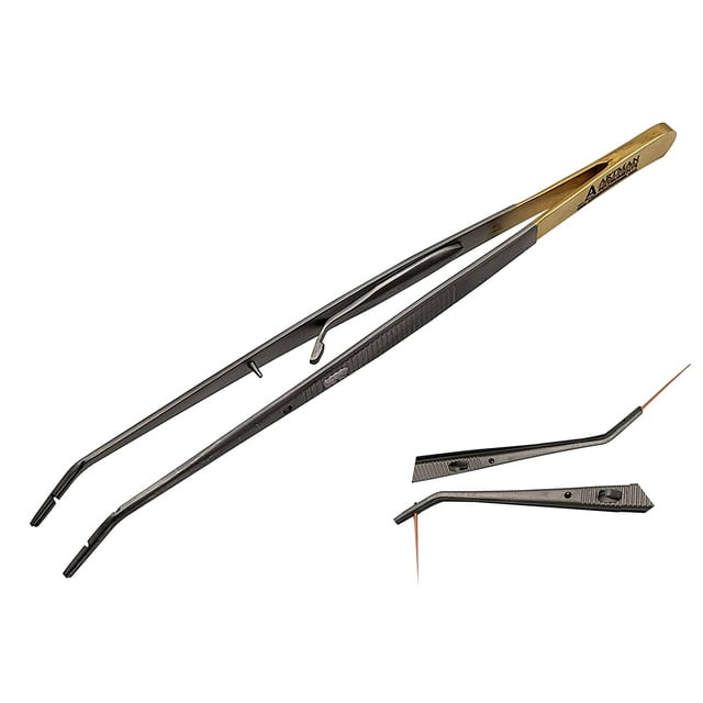 Endodontic Tweezer Paper Point Angled with Lock Tip Forceps ARTMAN ...