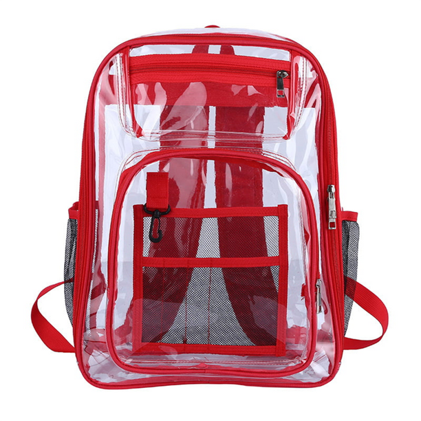 SANMADROLA Clear Backpack, Heavy Duty PVC Transparent Backpack Stadium ...