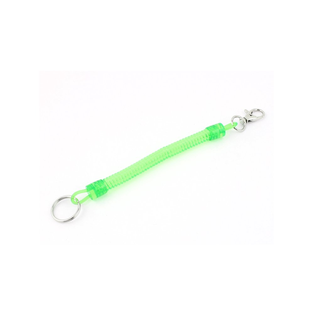 Unique Bargains - Spring Spiral Wrist Coil Strap Key Chain Keyring ...