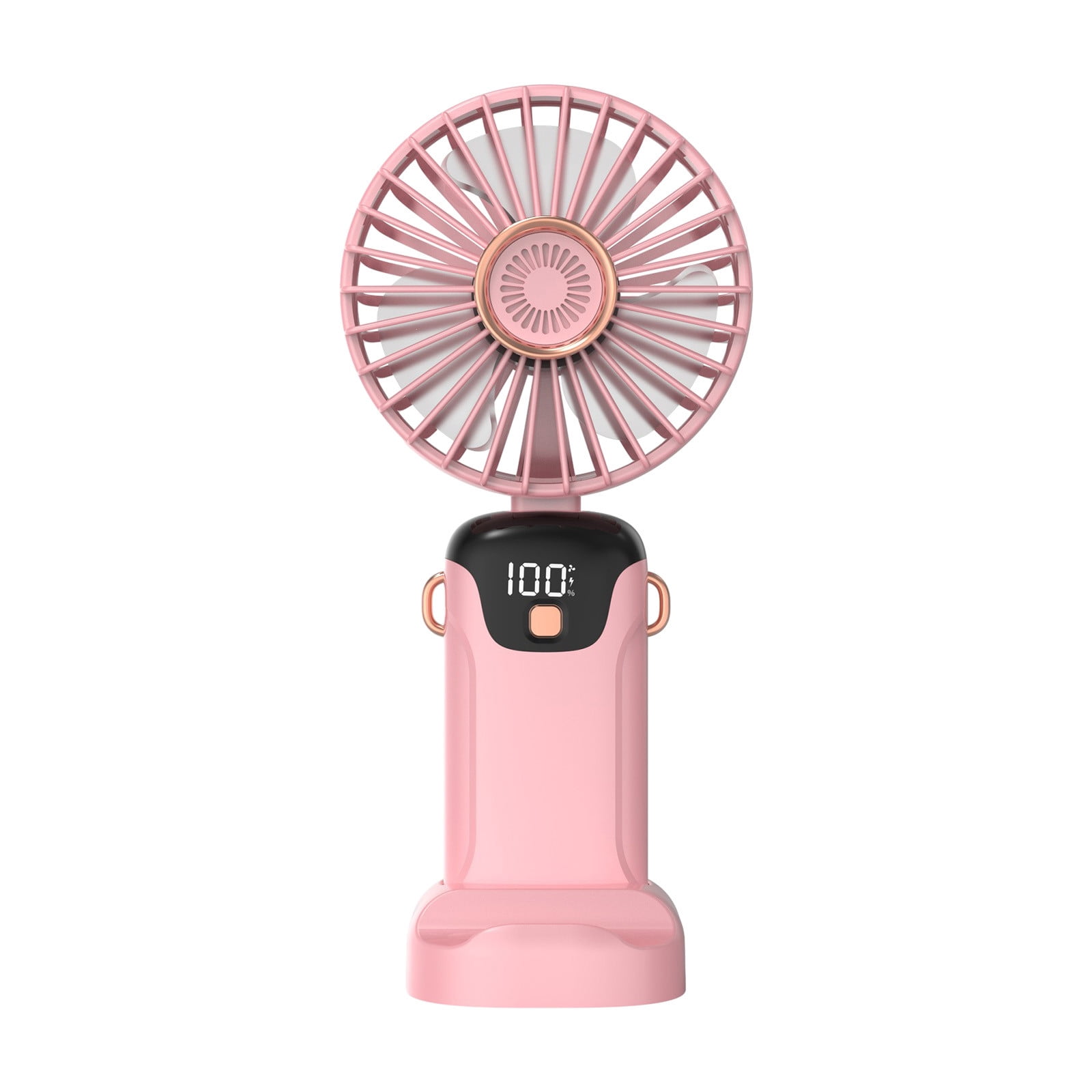 Unbranded Fans For Bedroom Digital Display Portable Fan Wtih Stand Base Usb Rechargeable Fan 5-Speed Neck Installation  Perfect For Travel  Home Offic