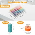 ZFITEI 72Pcs 36 Colors Bobbins Sewing Thread Kit, Polyester Thread ...