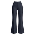 AHTJRT Women's Flared Dress Pants Flat Front Slim Fit Casual Active ...