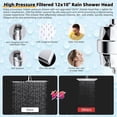12'' Filtered Rainfall Shower with Handheld Combo, High Shower Wand, 16 ...