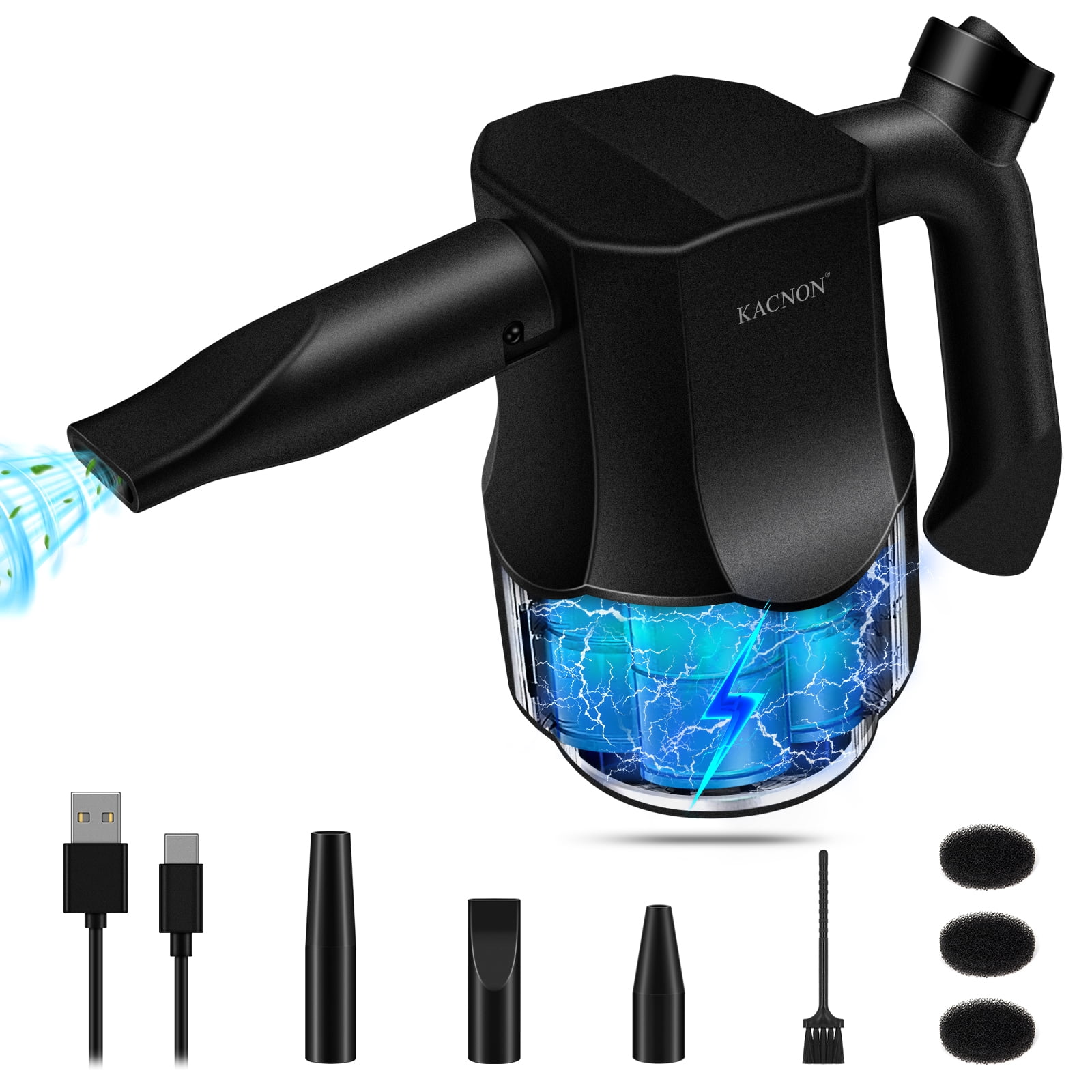 Reesibi Electric Air Duster, Cordless Air Duster 8000mAh Rechargeable ...