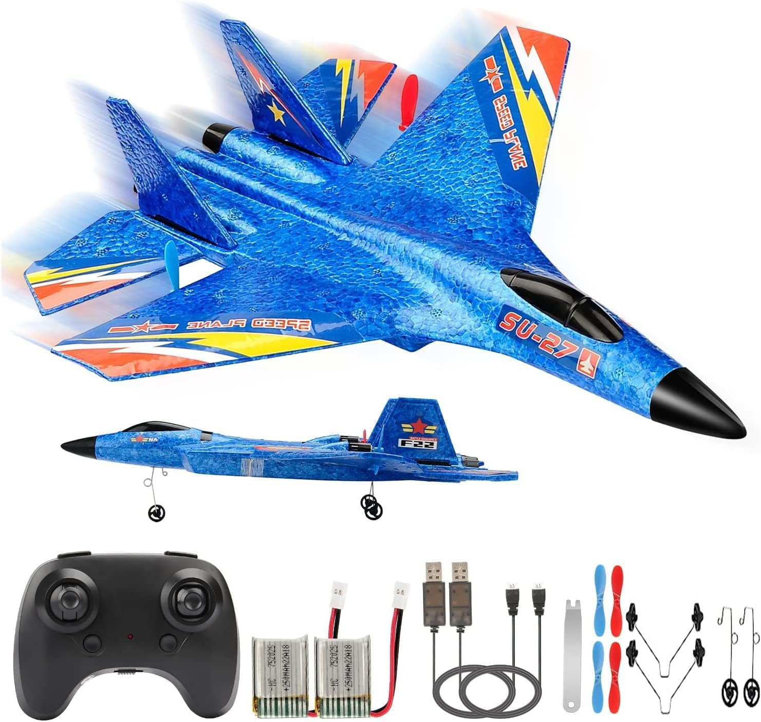 Avión RC Glider RoofWorld RoofWorld SU-27 2,4 GHz 2 canales con ...